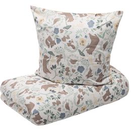 Wendebettw&auml;sche s.Oliver JUNIOR "Satinbettw&auml;sche s.Oliver Junior Waldtiere", gelb bunt, B/L: 100cm x 135cm, 1 Stk., 1 Stk., Satin, B/L: 40cm x 60cm, Satin, Obermaterial: 100% Baumwolle, Bettw&auml;sche, Wendebettw&auml;sche, mit liebevollem Tiermotiv