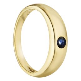 Kettenanh&auml;nger Jobo "Anh&auml;nger Taufring", gold (gelbgold 333), Schmuckanh&auml;nger, Damen, Gelbgold 333, Kettenanh&auml;nger, 333 Gold mit Safir