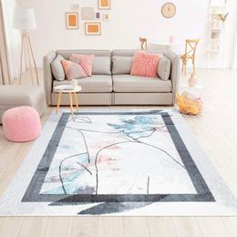 Teppich Carpet City "YOUNG953", beige (creme), B:80cm H:11mm L:150cm, Polypropylen (PP), Teppiche, Teppich, Moderner Jugend- Kinder Teppich, ideal f&uuml;r Jugendzimmer