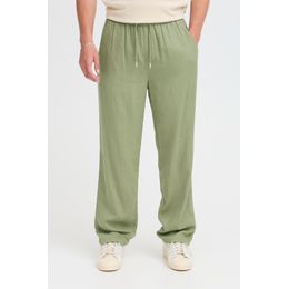 Leinenhose Blend "BHMALVIN LINEN EASY P", Herren, Gr. M, L&auml;nge 32, gr&uuml;n (oil gr&uuml;n), Web, Obermaterial: 58% Leinen, 42% Viskose, unifarben, loose fit kn&ouml;chellang, Hosen, aus Leinen und Viskose, lockere Passform, mit Kordelverschluss