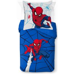 Kinderbettw&auml;sche Spiderman "Spiderman Webtastic", bunt (blau), B/L: 135cm x 200cm, 1 Stk., 1 Stk., Linon, B/L: 80cm x 80cm, 2, Linon, Obermaterial: 100% Baumwolle, Bettw&auml;sche, 100% Baumwolle