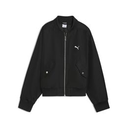 Funktionsweste Puma "T7 Satin Bomberjacke Damen", Damen, Gr. S, schwarz, Obermaterial: 100% Polyester. Futter: 100% Polyester. F&uuml;llung: 100% Polyester. Rippe: 7% Nylon, 92% Polyester, 1% Elasthan, Westen Funktionsweste