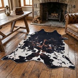 Fellteppich Gino Falcone "Emilia", schwarz-wei&szlig; (wei&szlig;, schwarz), B:190cm H:3mm L:250cm, Kunstfaser, Teppiche, Fellteppich, Kunstfell, bedruckt, Kuhfell-Optik, ideal im Wohnzimmer & Schlafzimmer