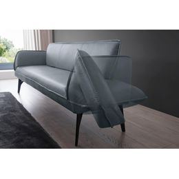 K+w Komfort & Wohnen Essbank K+W KOMFORT & WOHNEN "Drive Polsterbank", blau (aqua 54), B:238cm H:91cm T:66cm, Cloud: Nappaleder pigmentiert, Glattleder, 0, 9/1, 1mm, elegantes Leder mit Wolkung und weichen Griff; 775: Flachgewebe, 100% Polyester, Sitzb&auml;nke, Essbank, mit Seitenteilverstellung, wahlweise in 218 oder 238 cm Breite