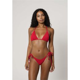 Triangel-Bikini-Top MODA MINX "Scrunch Triangle Top", Damen, Gr. M, rot, 97% Polyamid, 3% Elasthan, Bikini-Oberteile, im angesagten Triangel-Stil