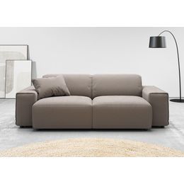 2,5-Sitzer Home Affaire "Glimminge auch in Breitcord, Feincord + Easy care-Bezug", grau (taupe), B:214cm H:71cm T:101cm, Sofas, besondere Kedern&auml;hte, Zierkissen
