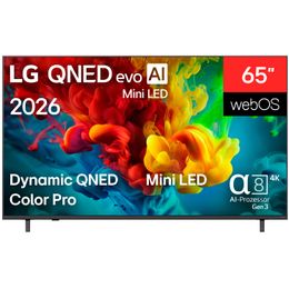 LG QNED-Fernseher "65QNED82B6B", Energieeffizienz: F (A-G), bunt (schwarz), 65 &Prime;, Fernseher