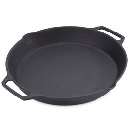 Servierpfanne ECHTWERK, schwarz, H:5cm &Oslash;:35cm, Pfannen, Bratpfanne, Emaille-Beschichtung mit zwei seitlichen Griffen, 35 cm