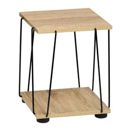 Beistelltisch Kesper "in Sonoma Eichenholzoptik", natur, B:31,5cm H:38,5cm T:31,5cm, Tische, Beistelltisch, Stecksystem - kein Werkzeug notwedig