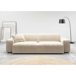 Big-Sofa Home Affaire "Glimminge auch in Breitcord, Feincord + Easy care-Bezug", beige (natur), B:254cm H:71cm T:101cm, 100% Polyester, Sofas, Big-Sofa, besondere Kedern&auml;hte Zierkissen