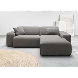 Ecksofa Home Affaire "Glimminge L-Form auch in Breitcord, Feincord + Easy care-Bezug", grau, B:234cm H:71cm T:191cm, 100% Polyester, Sofas, Ecksofa, Breite 234, Zierkissen