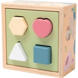 Steckspielzeug Sterntaler "Sortierbox Holz", beige (natur), Steckspielzeug, BabyB:13cm H:6,3cm T:13cm, Holz, B:13cm H:6,3cm T:13cm