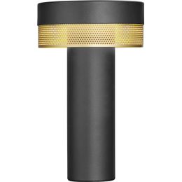 LED Tischleuchte "MESH-B", schwarz (schwarz, goldfarben), 1, &Oslash; 14,5cm H: 24cm, 1 Stk., HELL H&Ouml;LLISCH GUTES LICHT, Leuchten, Tastdimmer, IP54, LED Tischleuchte