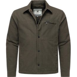 Outdoorjacke Ragwear "Karmel YOUMODO", Herren, Gr. L (52), olivgr&uuml;n, Obermaterial: 100% Baumwolle. Innenfutter: 100% Polyester. Wattierung: 100% Polyester, gerade h&uuml;ftbedeckend, Rundhals, &Auml;rmel mit &Auml;rmelschlitz normaler Saum mit Druckkn&ouml;pfen,verstellbar, Jacken Outdoorjacke, Hemdjacke mit Brusttasche