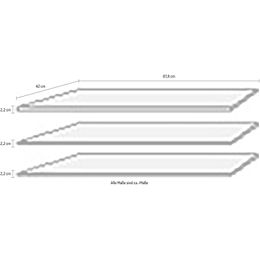Einlegeboden FORTE, grau (textilstruktur grau), B:87,8cm H:42cm T:2,2cm, Holzwerkstoff, Einlegeb&ouml;den, Einlegeboden, Einlegeb&ouml;den 2,2 cm St&auml;rke, optional bestellbar, 3er Set