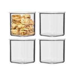 Vorratsdose Mepal "Vorratsdose Modula 2750 ml 4er Set wei&szlig;", wei&szlig;, Kunststoff, Lebensmittelaufbewahrungsbeh&auml;lter, Vorratsdose