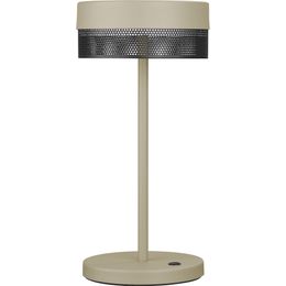 LED Tischleuchte "MESH-B", sand, 1, &Oslash; 14,5cm H: 30cm, 1 Stk., HELL H&Ouml;LLISCH GUTES LICHT, Leuchten, Tastdimmer, IP54, LED Tischleuchte