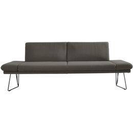 K+w Komfort & Wohnen Essbank K+W KOMFORT & WOHNEN "Pego Polsterbank", braun (schlamm 72), B:226cm H:88cm T:66cm, Sitzb&auml;nke, Essbank, Seitenteilverstellung, wahlweise in 206 oder 226cm