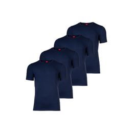 T-Shirt s.Oliver "T-Shirt 4er Pack", Jungen, Gr. L, blau (marine), Obermaterial: 95% Baumwolle CO. 5% Elasthan EL., Shirts T-Shirt