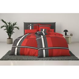 Bettw&auml;sche OTTO HOME "Cassia", rot, B/L: 135cm x 200cm, 1 Stk., 1 Stk., Linon, B/L: 40cm x 80cm, 2, Linon, Obermaterial: 100% Baumwolle, Bettw&auml;sche, Bettw&auml;sche, Bettw&auml;sche aus Baumwolle,ab Gr. 135x200 cm, Marke H.I.S OTTO home