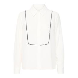 Kurzarmbluse B.Young "Kurzarm-Bluse BYIDALINE", Damen, Gr. 40, wei&szlig; (optical wei&szlig;), Obermaterial: 100% Polyester PES., Blusen