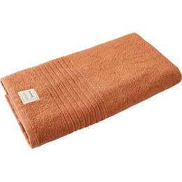 Badetuch Dyckhoff "Nature", orange (terra), B:70cm L:200cm, Frottier, Obermaterial: 100% Baumwolle, Handt&uuml;cher, Badetuch