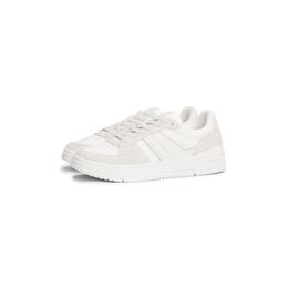 Sneaker Tommy Jeans "TJM CUPSOLE PODS", Herren, Gr. 42, grau (wei&szlig;, hellgrau), Nappaleder, Veloursleder, Schuhe Sneaker, Freizeitschuh, Halbschuh, Schn&uuml;rschuh mit weichem Schaftrand