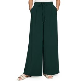 Stoffhose Zero "Damen mit Schlaufe", Damen, Gr. 34, Normalgr&ouml;&szlig;en, gr&uuml;n forest, Obermaterial: 100% Polyester. Futter: 98% Polyester, 2% Elasthan, lang, Hosen Stoffhose, Material