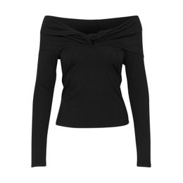 Longtop Kaffe "T-Shirt KAkayla", Damen, Gr. L, schwarz (schwarz deep), Obermaterial: 96% Viskose LENZING ECOVERO CV LenzEcov. 4% Elasthan EL., Tops