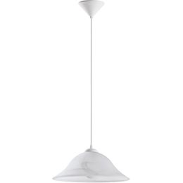 Eglo Pendelleuchte "ALBANY", wei&szlig; (wei&szlig;, altkupferfarben), 1, &Oslash; 35cm H: 110cm, 1 Stk., Leuchten, wei&szlig; / &Oslash;35 x H110 cm / exk. 1 x E27 (je max. 60W) / Esstisch / K&uuml;che, Pendelleuchte