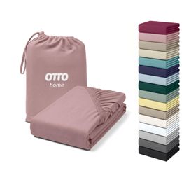 Spannbettlaken OTTO HOME "Cremona, BASIC und PREMIUM Qualit&auml;t, mit Elasthan, Baumwolle", altrosa, B:90cm L:200cm, Jersey (180 g/m&sup2;), Obermaterial: 96% Baumwolle, 4% Elasthan, Bettlaken, Spannbettlaken, Jersey Bettlaken ab Gr&ouml;&szlig;e 90x200 cm, Strapazierf&auml;hig und langlebig