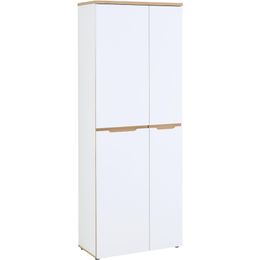 Aktenschrank Innostyle "Memphis Aktenschrank, 75x197x38cm (B/H/T)", wei&szlig; (wei&szlig;, artisan eiche), B:75cm H:197cm T:38cm, Holzwerkstoff, MDF, Schr&auml;nke, 2 t&uuml;rig, Soft-Close, ABS-Kantenschutz