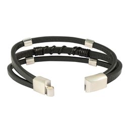 Adelia&acute;s Kettenanh&auml;nger ADELIA&acute;S "Anh&auml;nger &ndash; Gravuranh&auml;nger aus Leder", schwarz, Schmuckanh&auml;nger, Herren, Leder, Kettenanh&auml;nger, Ideal als Geschenk zum einfach so