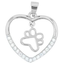 Adelia&acute;s Kettenanh&auml;nger ADELIA&acute;S "Anh&auml;nger &ndash; Herz Herzanh&auml;nger aus 925 Silber mit Zirkonia", silber, Schmuckanh&auml;nger, Damen, Silber 925 (Sterlingsilber), Kettenanh&auml;nger, Ideal als Geschenk f&uuml;r besondere Anl&auml;sse