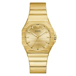 Quarzuhr Guess "JAQ", gold (goldfarben), Armbanduhren, Herren, Quarzuhr, Armbanduhr, Herrenuhr, Edelstahlarmband, analog