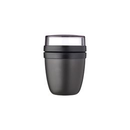Lunchbox Mepal "Lunchpot Mini Ellipse &oslash; 9,1 cm", schwarz (nordic schwarz), Kunststoff, Lebensmittelaufbewahrungsbeh&auml;lter, Lunchbox
