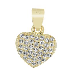 Adelia&acute;s Kettenanh&auml;nger ADELIA&acute;S "Anh&auml;nger &ndash; Herz Herzanh&auml;nger aus 925 Silber", gold, Schmuckanh&auml;nger, Damen, Silber 925 (Sterlingsilber), Kettenanh&auml;nger, Ein Geschenk, das Freude macht