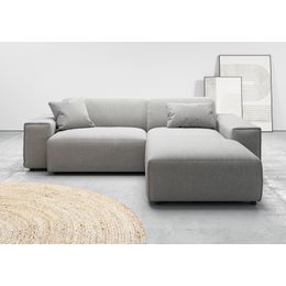 Ecksofa Home Affaire "Glimminge L-Form auch in Breitcord, Feincord + Easy care-Bezug", grau (light grau), B:234cm H:71cm T:191cm, 100% Polyester, Sofas, Ecksofa, Breite 234, Zierkissen