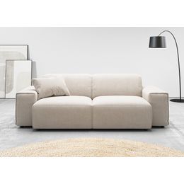 2,5-Sitzer Home Affaire "Glimminge auch in Breitcord, Feincord + Easy care-Bezug", beige (nature), B:214cm H:71cm T:101cm, 100% Polyester, Sofas, besondere Kedern&auml;hte, Zierkissen