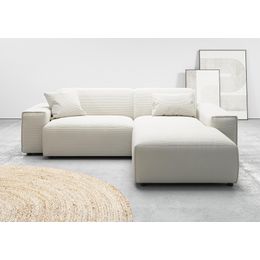 Ecksofa Home Affaire "Glimminge L-Form auch in Breitcord, Feincord + Easy care-Bezug", wei&szlig; (snow), B:234cm H:71cm T:191cm, 12% Polyacryl, 88% Polyester, Sofas, Ecksofa, Breite 234, Zierkissen