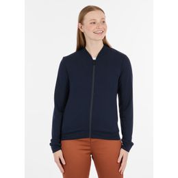 Sweatjacke Ragwear "KENIANE", Damen, Gr. XL, blau (navy), Sweatware, Obermaterial: 67% Polyester, 28% Viskose, 5% Elasthan, unifarben, figurumspielend h&uuml;ftlang, Rundhals, B&uuml;ndchen, Sweatjacken Sweatjacke, mit Rei&szlig;verschluss, aus Sweatware, figurumspielende Passform, Langarm