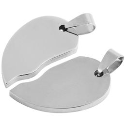 Adelia&acute;s Kettenanh&auml;nger ADELIA&acute;S "Anh&auml;nger &ndash; Herz Gravuranh&auml;nger aus Edelstahl", silber, Schmuckanh&auml;nger, Damen, Edelstahl, Kettenanh&auml;nger, Perfekt als Geschenk zum Weihnachten