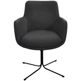 K+w Komfort & Wohnen Esszimmerstuhl K+W KOMFORT & WOHNEN "Pego Drehstuhl", schwarz (schwarz 81), B:59cm H:84cm T:65cm, St&uuml;hle, Esszimmerstuhl, filigranem 4-Fu&szlig;-Gestell in schwarz
