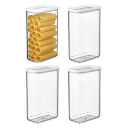 Vorratsdose Mepal "Vorratsdosen Modula 2000 ml 4er Set", wei&szlig;, Kunststoff, Lebensmittelaufbewahrungsbeh&auml;lter, Vorratsdose