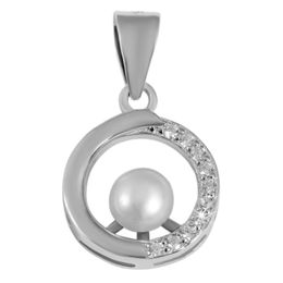 Adelia&acute;s Kettenanh&auml;nger ADELIA&acute;S "Anh&auml;nger aus 925 Silber mit Perle", silber, Schmuckanh&auml;nger, Damen, Silber 925 (Sterlingsilber), Kettenanh&auml;nger, Perfekt zum Verschenken an besondere Menschen