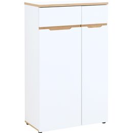 Aktenschrank Innostyle "Memphis Aktenschrank,75x122x38cm (B/H/T)", wei&szlig; (wei&szlig;, artisan eiche), B:75cm H:122cm T:38cm, Holzwerkstoff, MDF, Schr&auml;nke, 2 t&uuml;rig, Soft-Close, ABS-Kantenschutz