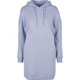 A-Linien-Kleid Urban Classics "Urban Classics Damen Ladies Organic Oversized Terry Hoody Dress", Damen, Gr. S, US-Gr&ouml;&szlig;en, blau (violablau), 100% Baumwolle, unifarben, oversize, ohne Ausschnitt, Kleider