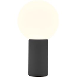 LED Tischleuchte "TINY", grau (schwarz), 1, &Oslash; 10cm H: 18cm, 1 Stk., HELL H&Ouml;LLISCH GUTES LICHT, Leuchten, Touchdimmer, IP54, 2-Stufen CCT, LED Tischleuchte