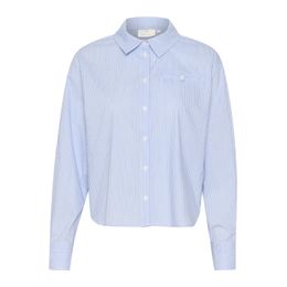 Langarmhemd Kaffe "Langarm - Hemd KAsofie", Damen, Gr. 44, N-Gr, wei&szlig; (wei&szlig;, blau stripe), Obermaterial: 55% Baumwolle CO. 43% Polyamid PA. 2% Elasthan EL., Hemden