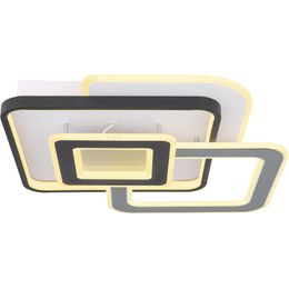 Globo LIGHTING Deckenleuchte "BRIENNA", schwarz-wei&szlig; (wei&szlig; matt), H: 8cm, 1 Stk., Leuchten, Deckenlampe Wohnzimmer-Leuchte Schlafzimmer-Leuchte Flur K&uuml;che, Deckenleuchte